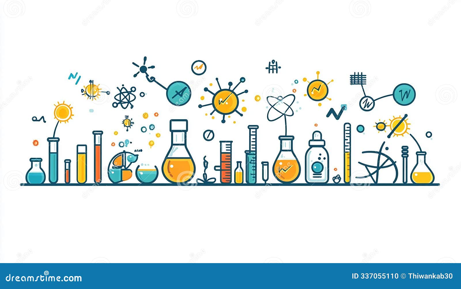 STEM Icons: Science, Technology, Engineering, and Math Symbols Stock ...