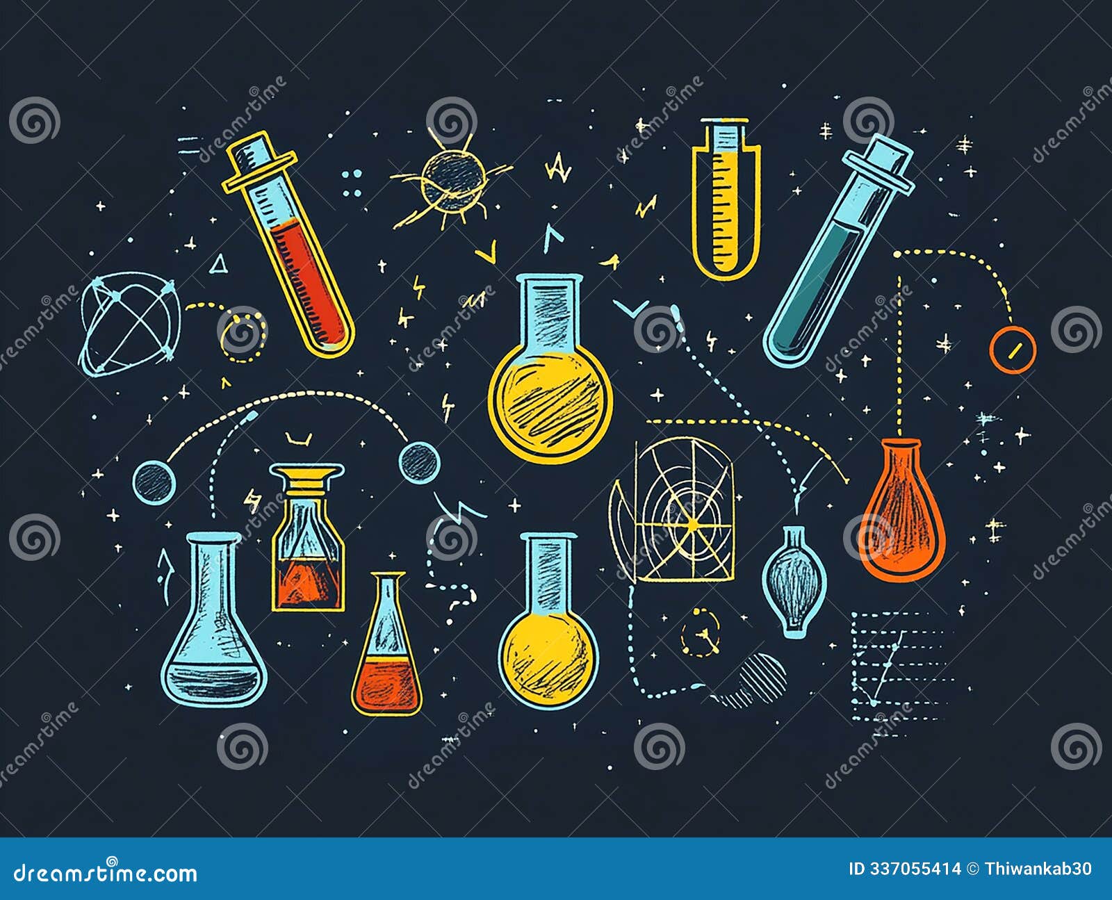 STEM Icons: Science, Technology, Engineering, and Math Symbols Stock ...