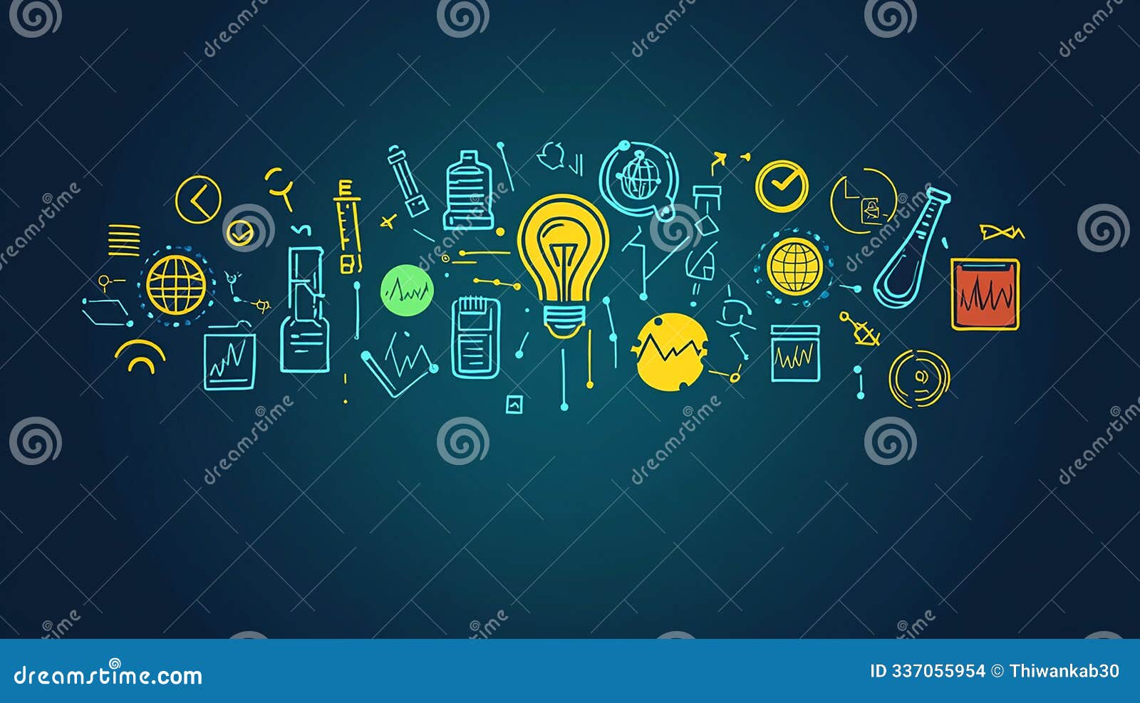 STEM Icons: Science, Technology, Engineering, and Math Symbols Stock ...