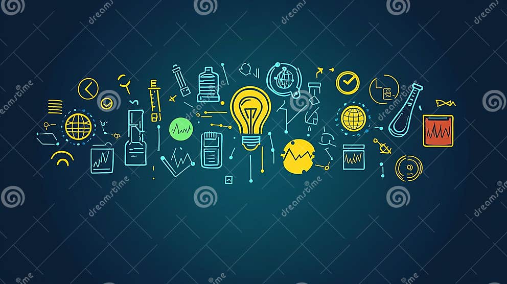 STEM Icons: Science, Technology, Engineering, and Math Symbols Stock ...