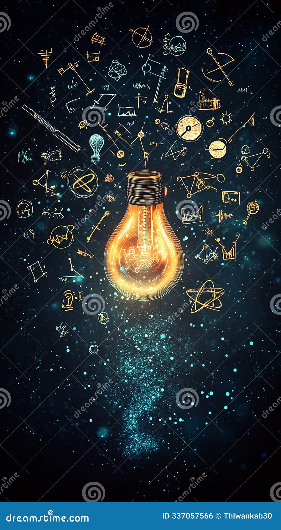 STEM Icons: Science, Technology, Engineering, and Math Symbols Stock ...