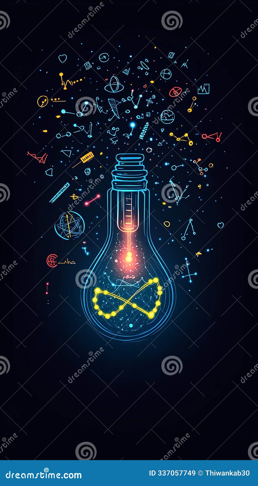 STEM Icons: Science, Technology, Engineering, and Math Symbols Stock ...