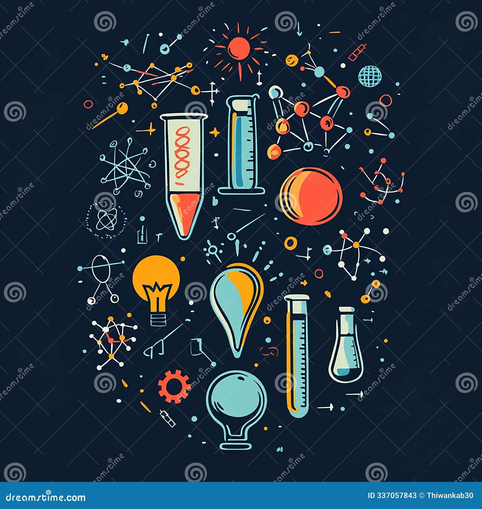 STEM Icons: Science, Technology, Engineering, and Math Symbols Stock ...