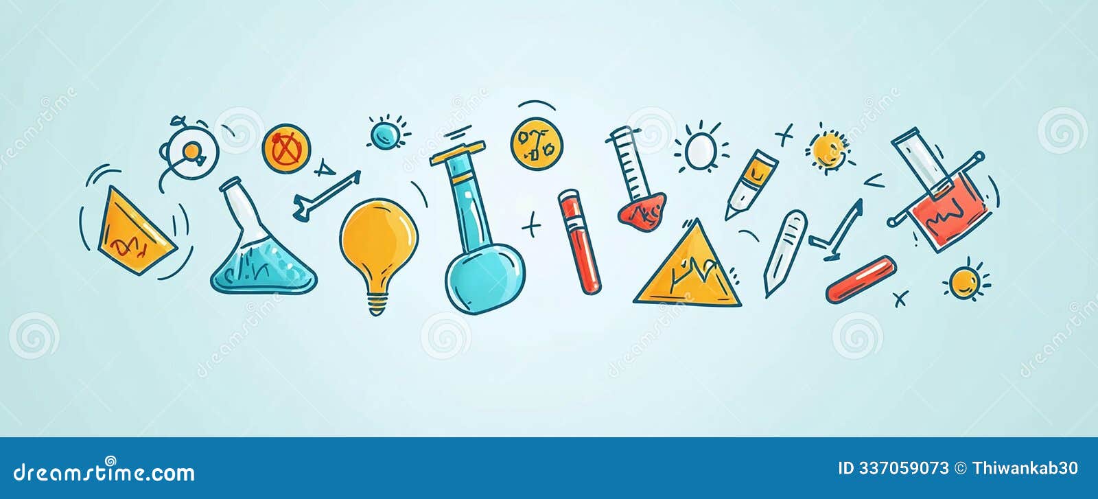 STEM Icons: Science, Technology, Engineering, and Math Symbols Stock ...