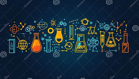 STEM Icons: Science, Technology, Engineering, and Math Symbols Stock ...