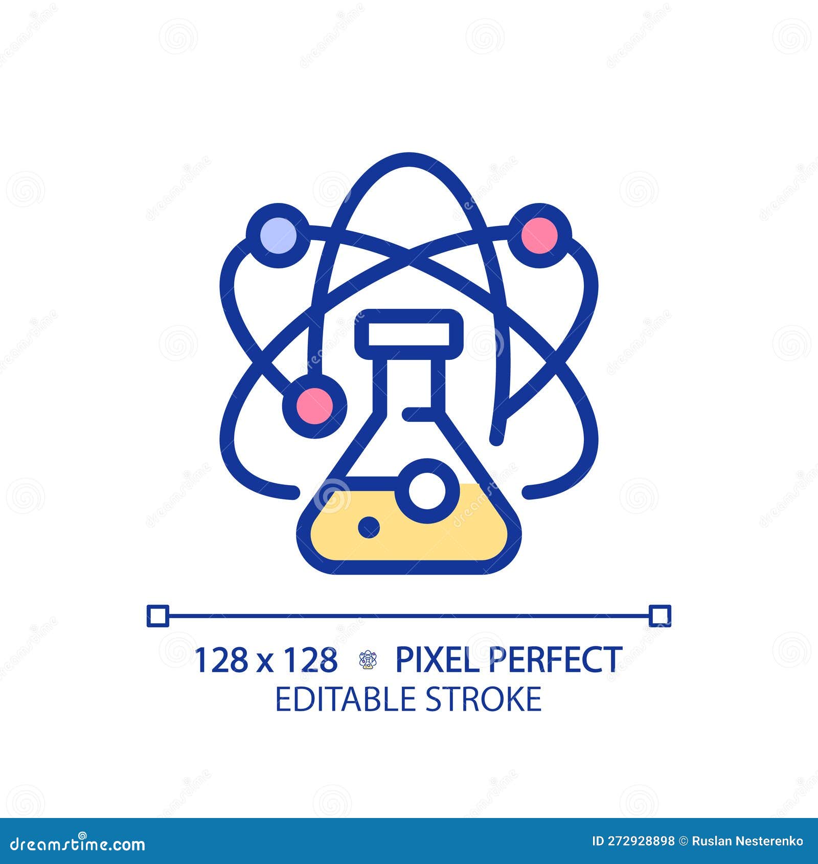 STEM in Science Pixel Perfect RGB Color Icon Stock Vector ...