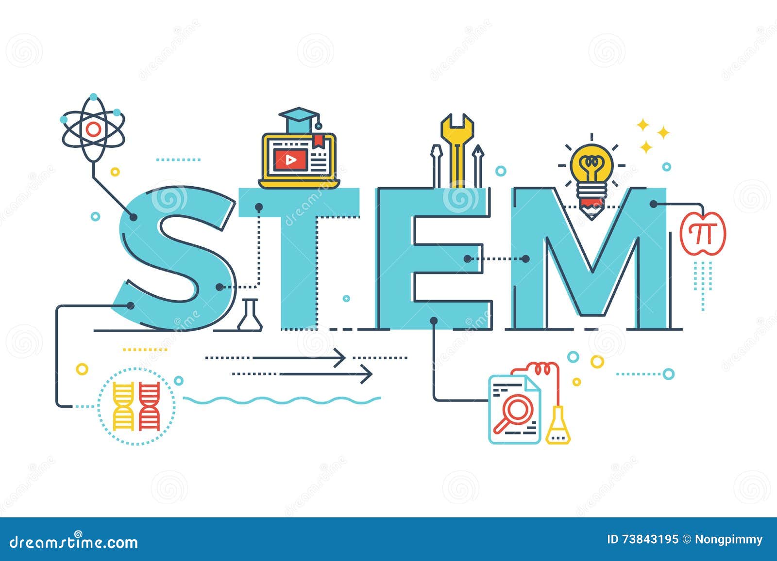 Stem Typography Stock Illustrations – 1,762 Stem Typography Stock ...
