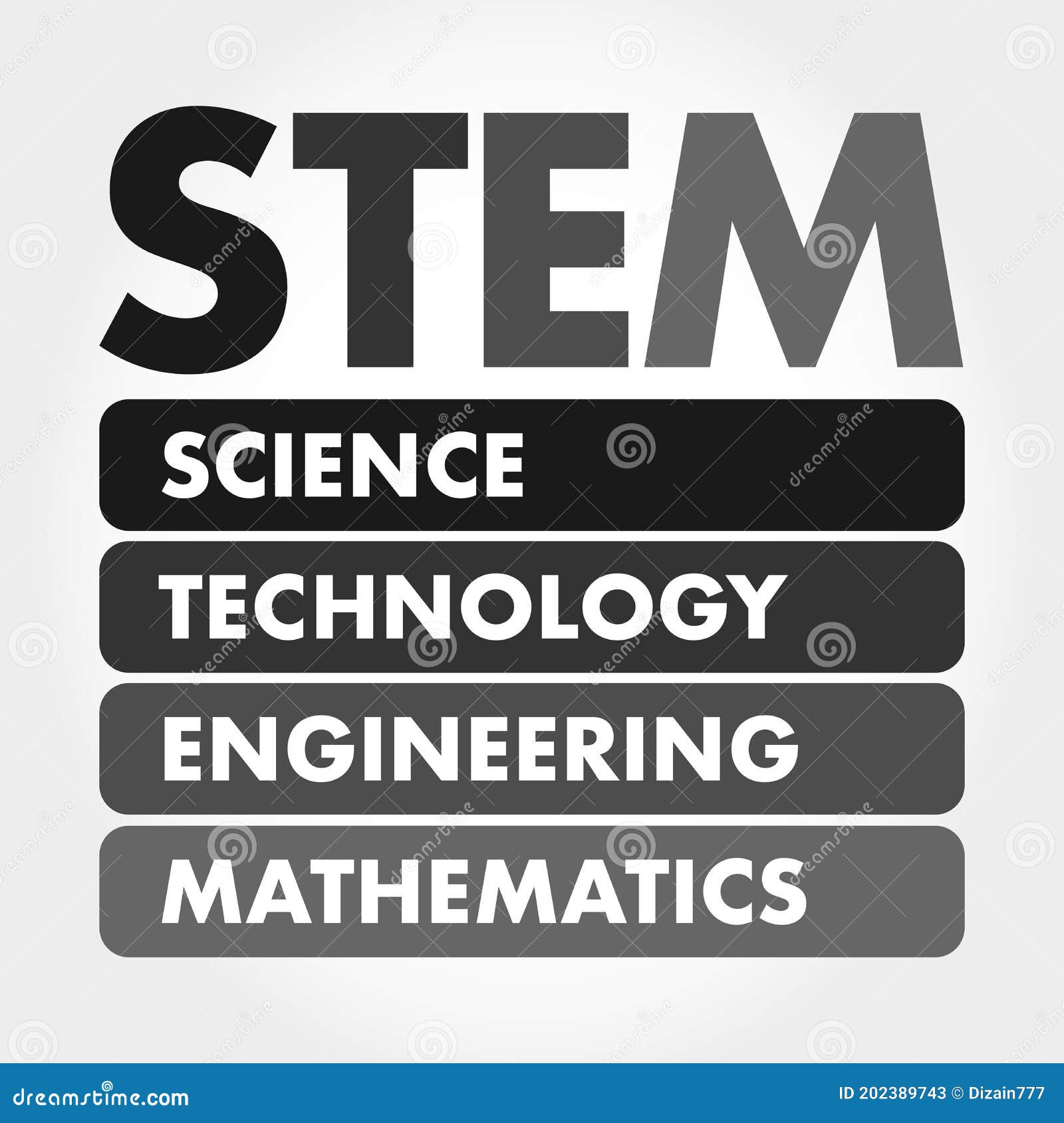 STEM Acronym, Education Concept Background Stock Illustration ...