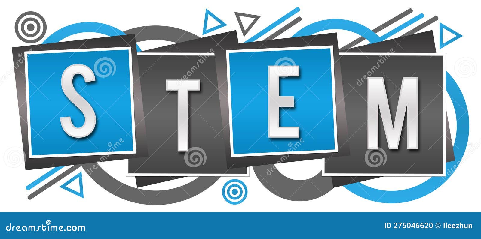 STEM - Science Technology Engineering Mathematics Blue Grey Blocks ...