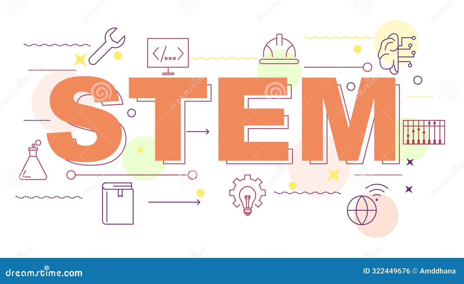 STEM concept illustrations stock illustration. Illustration of fields ...