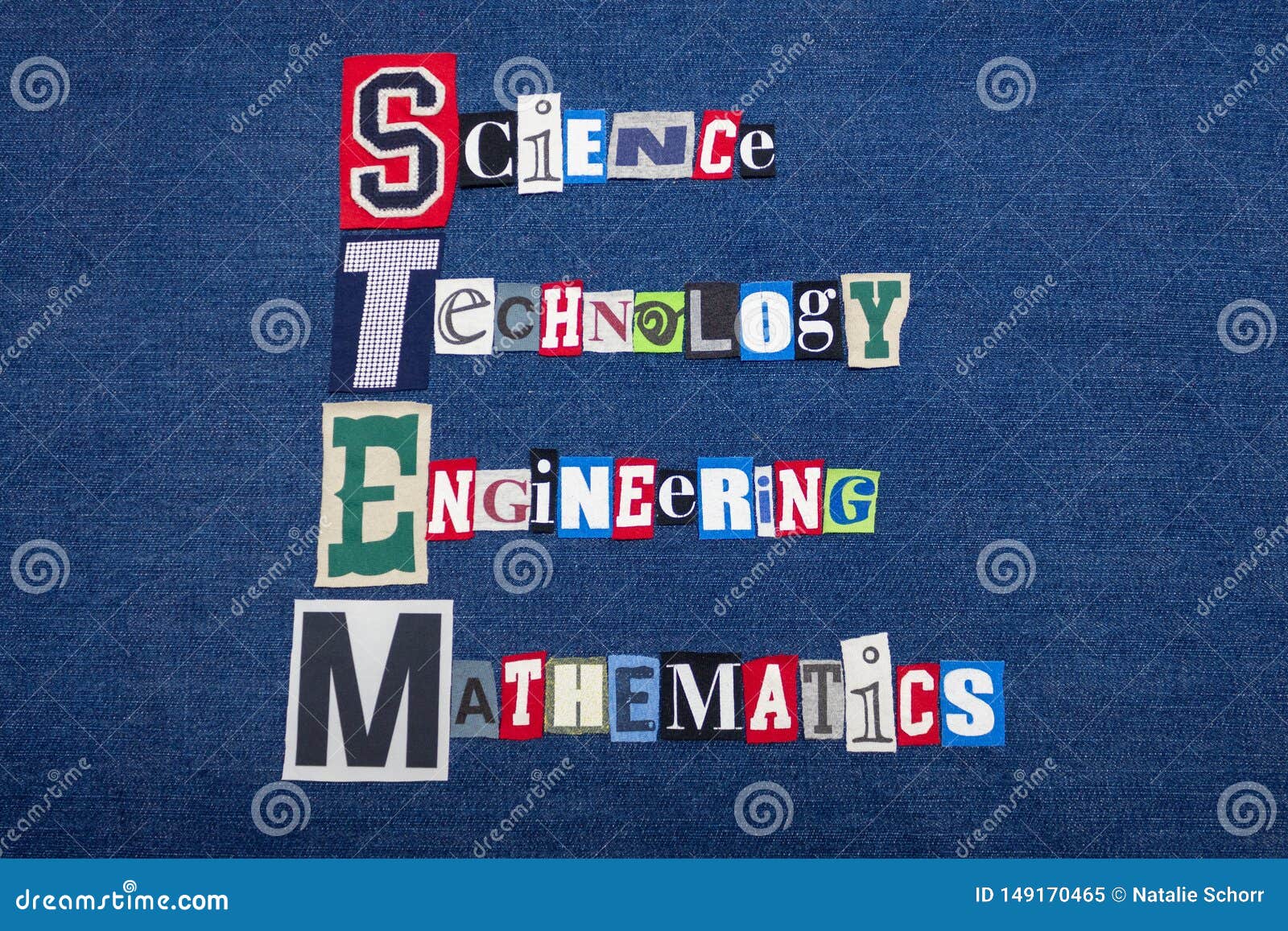 STEM SCIENCE TECHNOLOGY ENGINEERING and MATHEMATICS Text Word Collage ...
