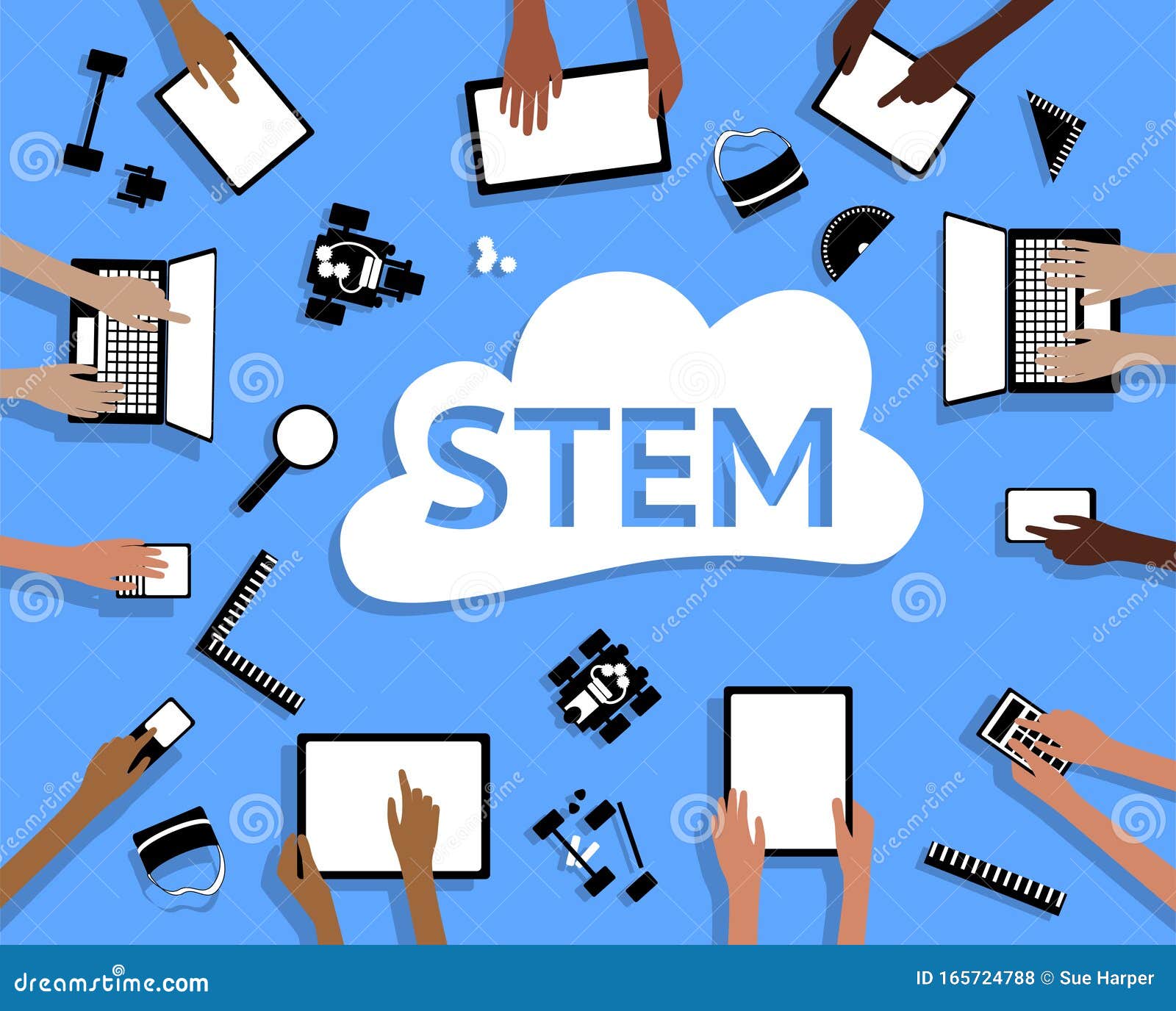 STEM Science Technology Engineering Mathematics Spider Royalty-Free ...