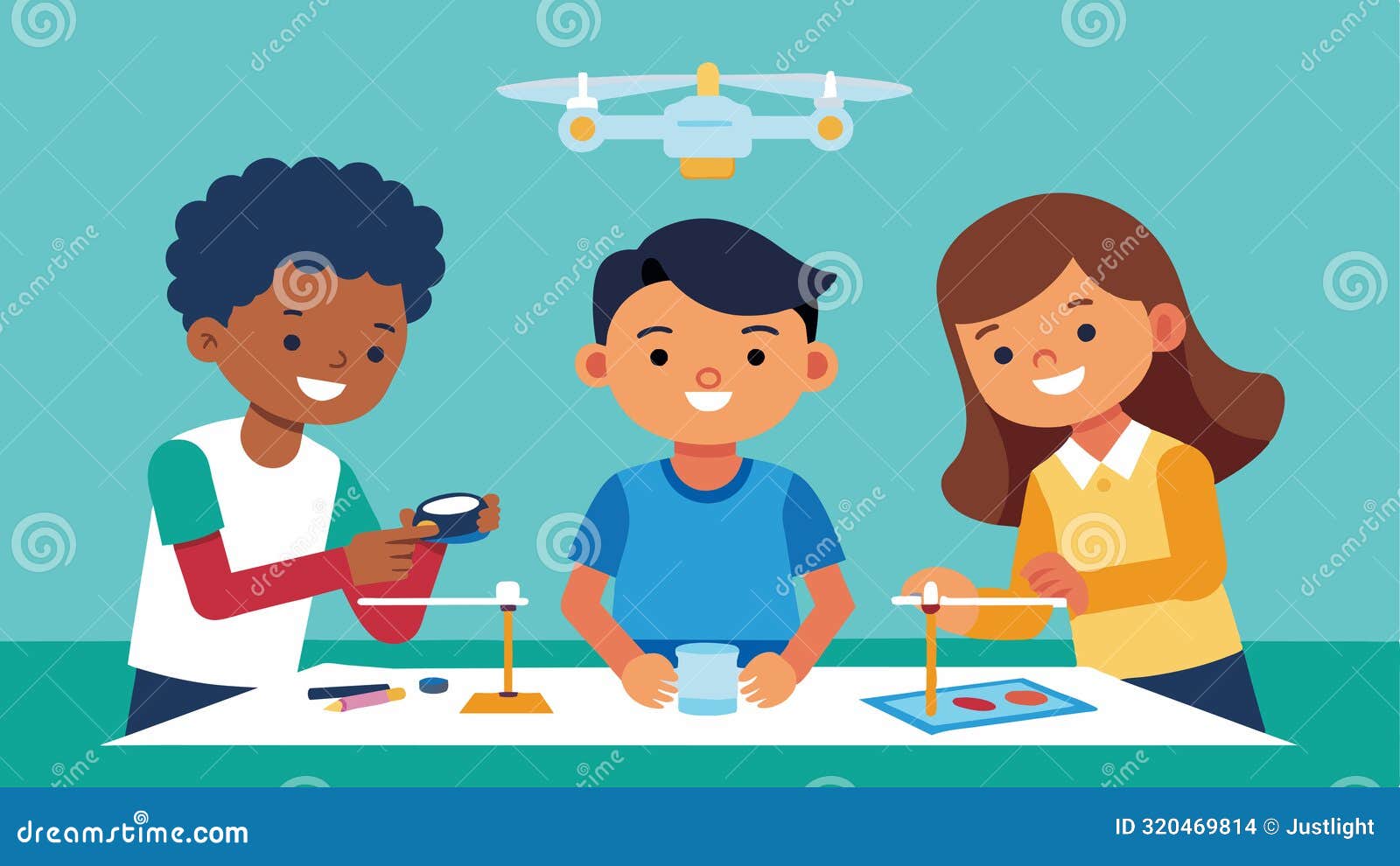 During A STEM Workshop Children Experiment With Different Materials To ...