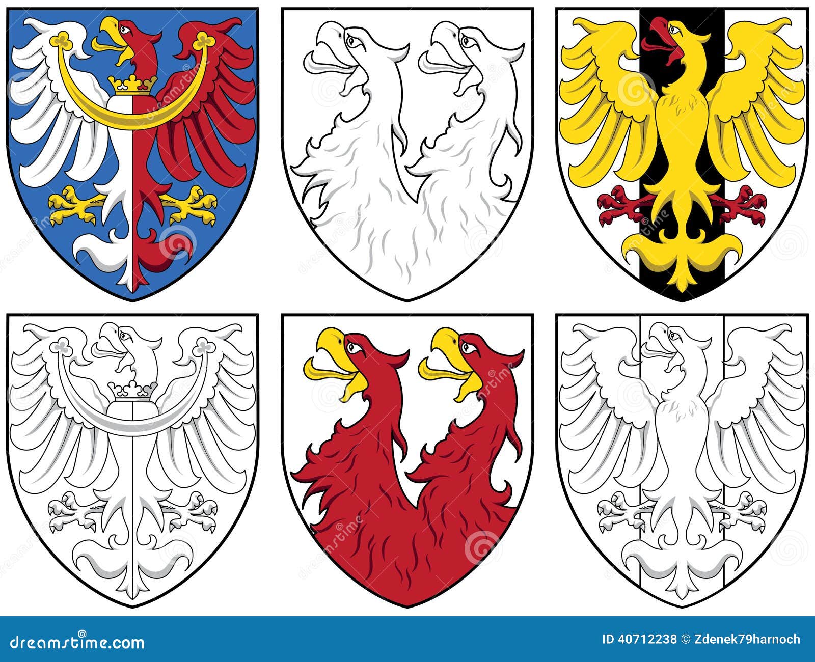 Stemma - aquile illustrazione di stock. Illustrazione di emblema - 40712238