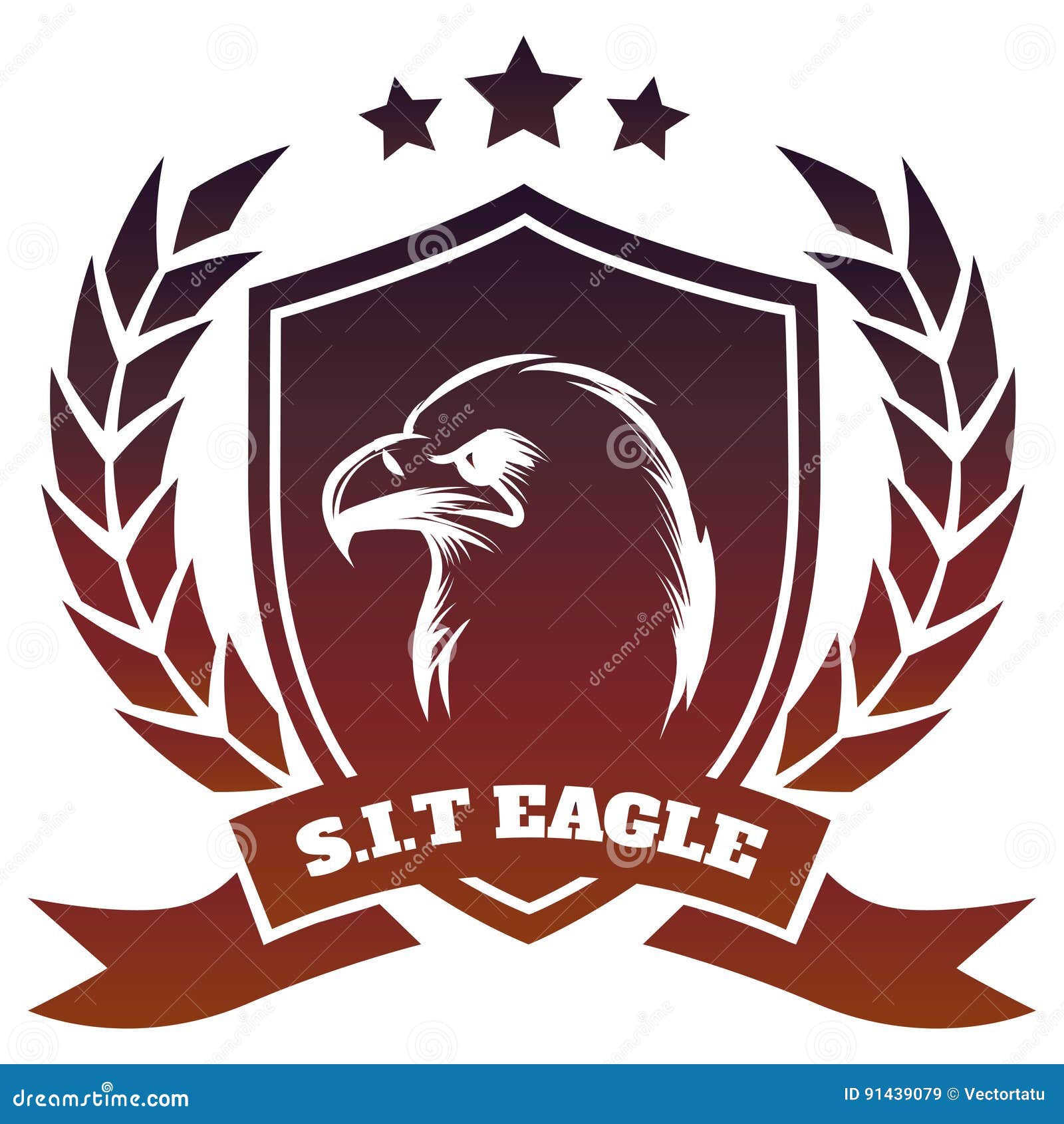 Stemma Medievale Con L'aquila Illustrazione Vettoriale - Illustrazione ...