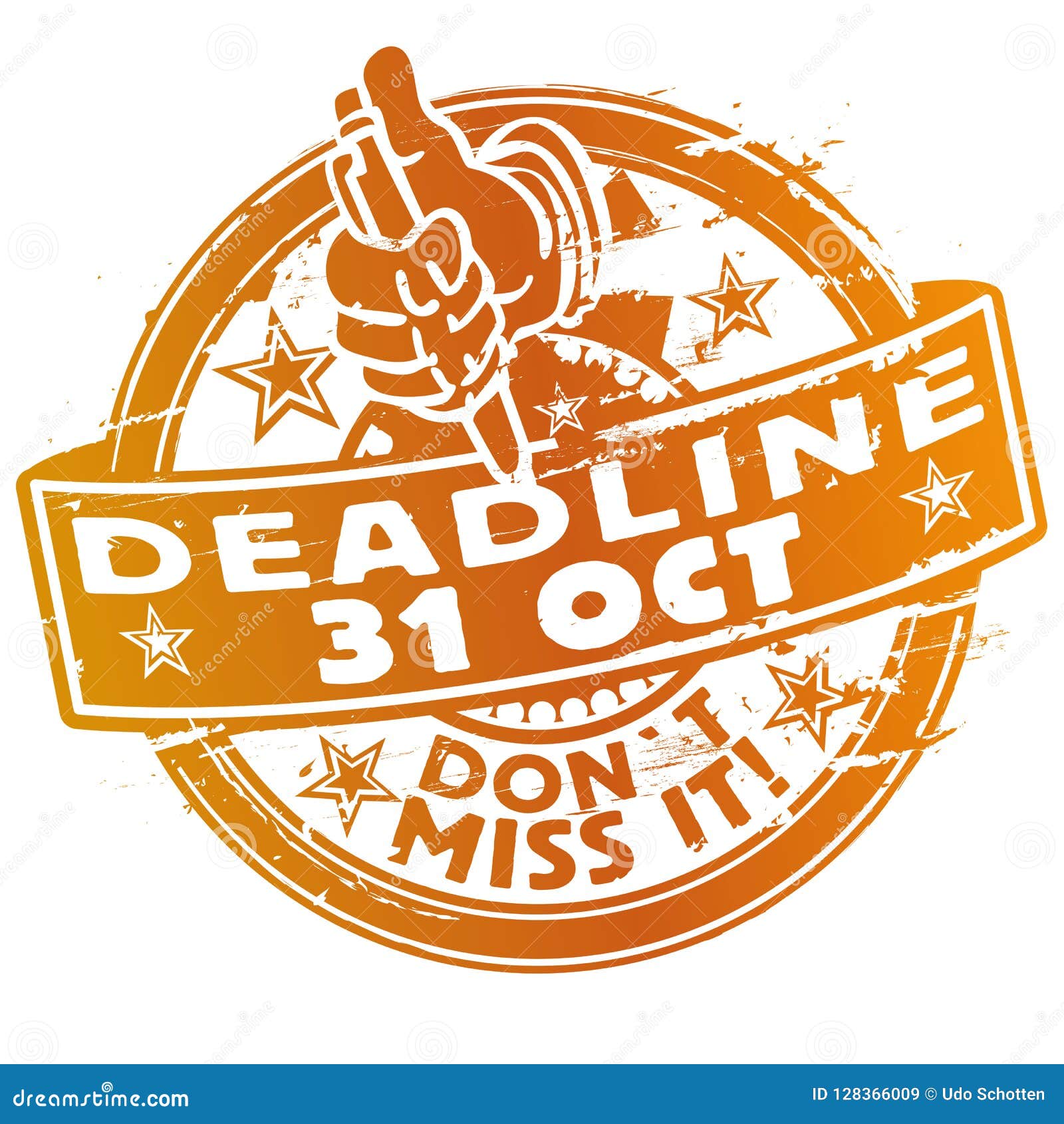 Stamp Deadline October 31st Stock Vector - Illustration of information ...