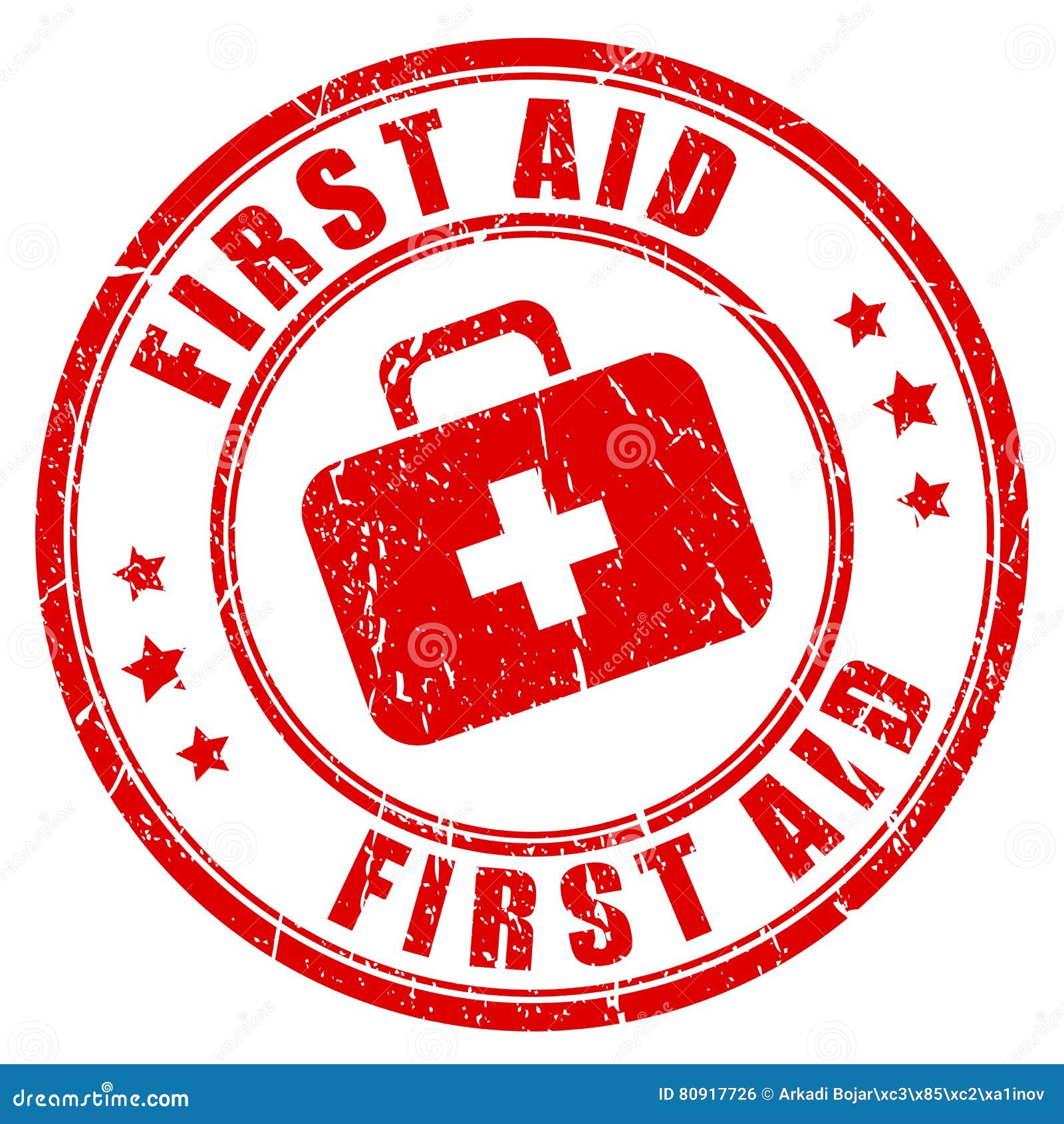 Stempel der ersten Hilfe vektor abbildung. Illustration von krankheit ...