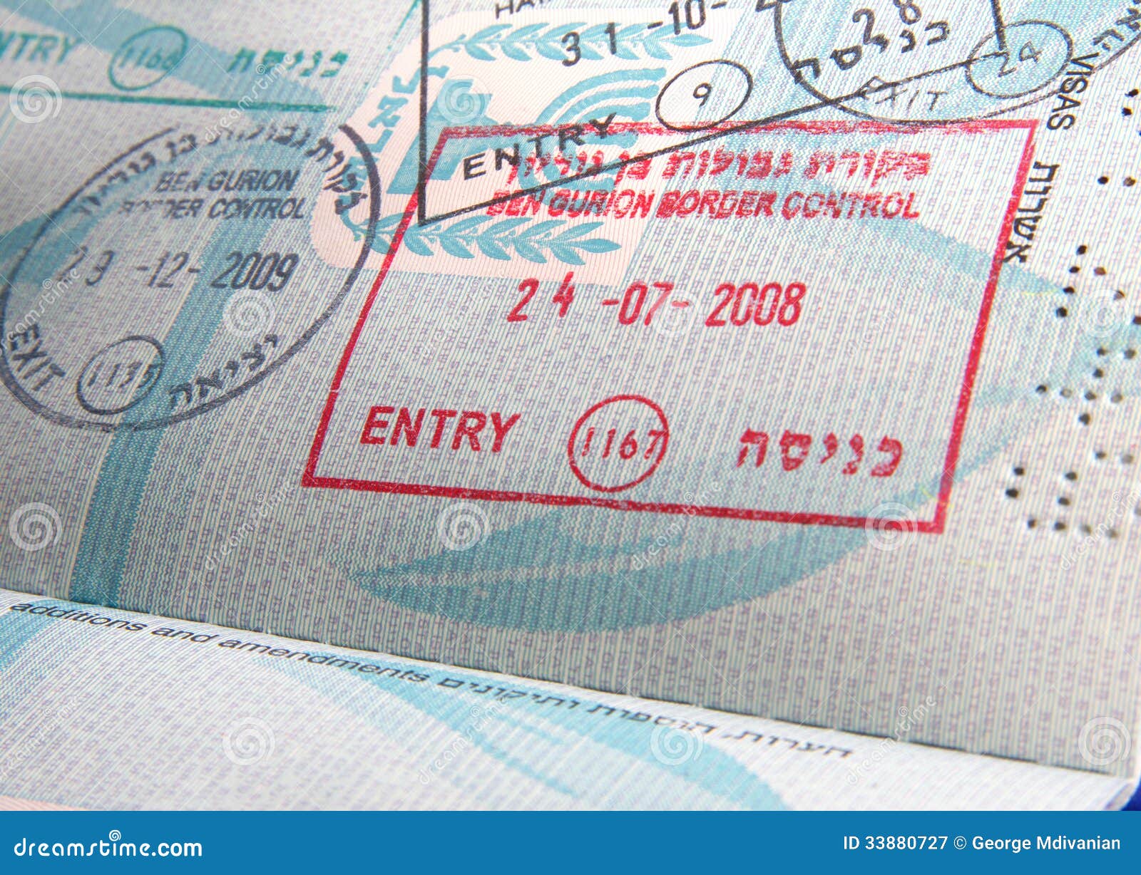 Stempel im Pass stockbild. Bild von hintergrund, feiertag - 33880727