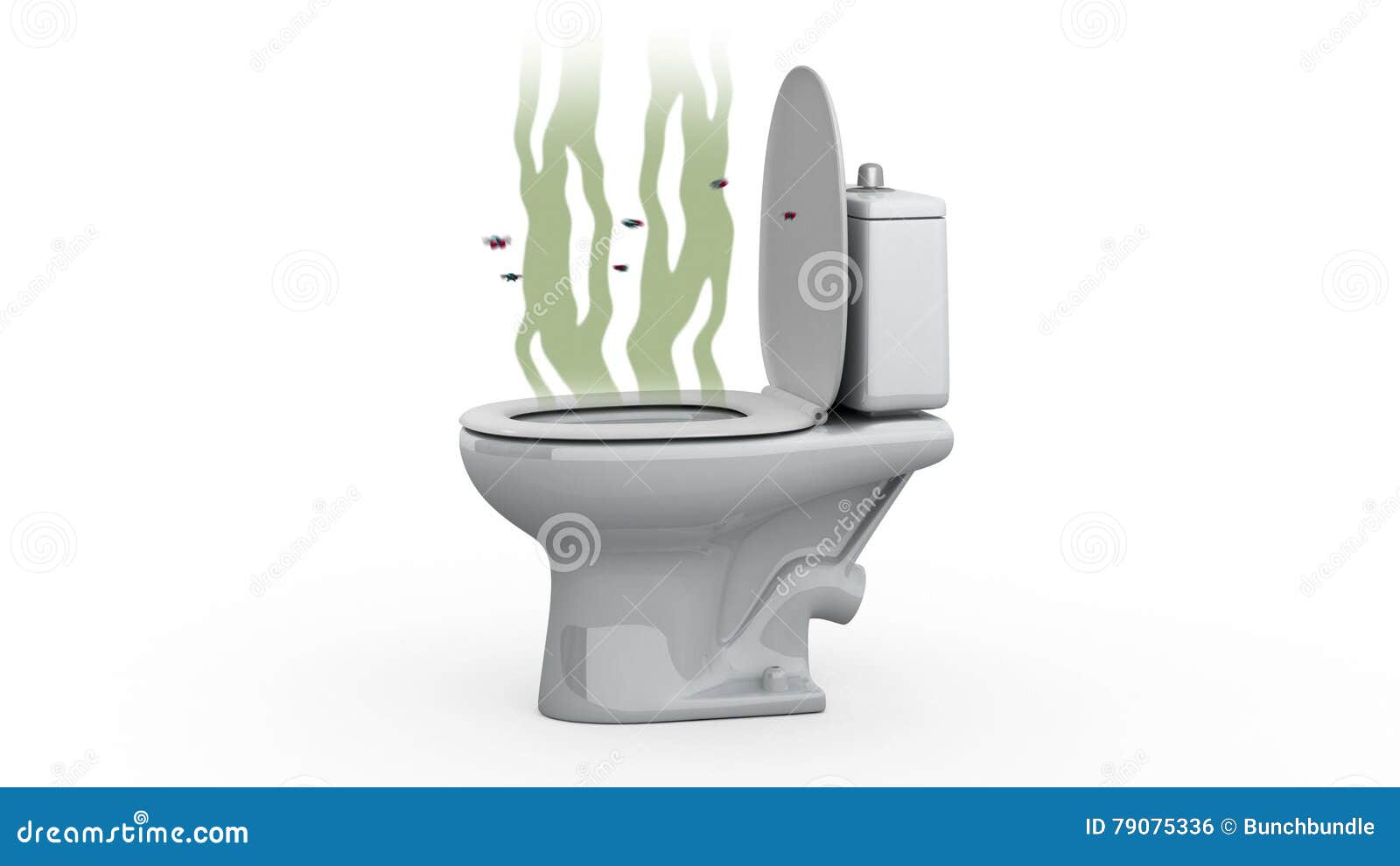 Stench from the Toilet. 3D Animation, Alpha Channel, Loopable. Stock ...
