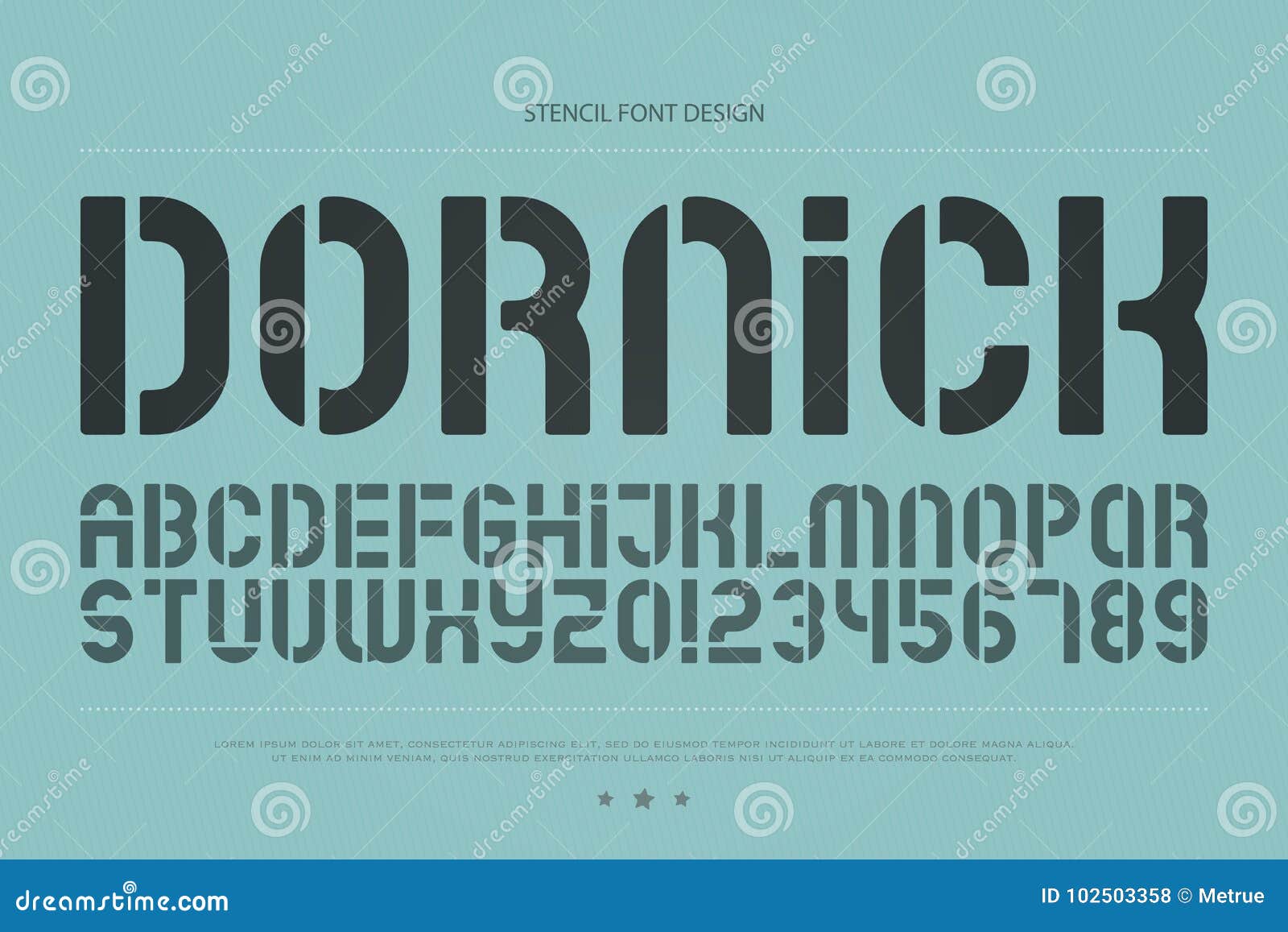 Dornick stock vector. Illustration of geometric, alphabets - 102503358