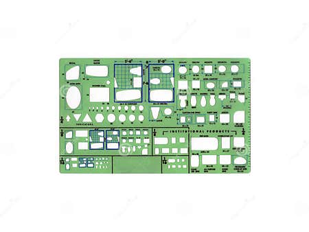 A Stencil for Architectural Drawing Stock Photo - Image of object ...