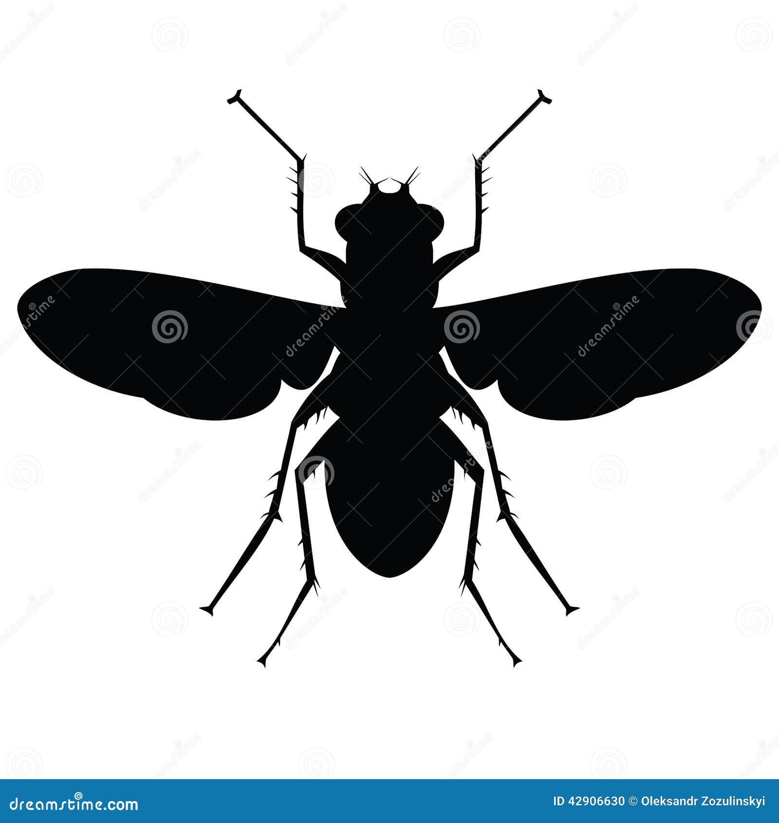 Stencil Black Flies. Raster Stock Illustration - Illustration of ...