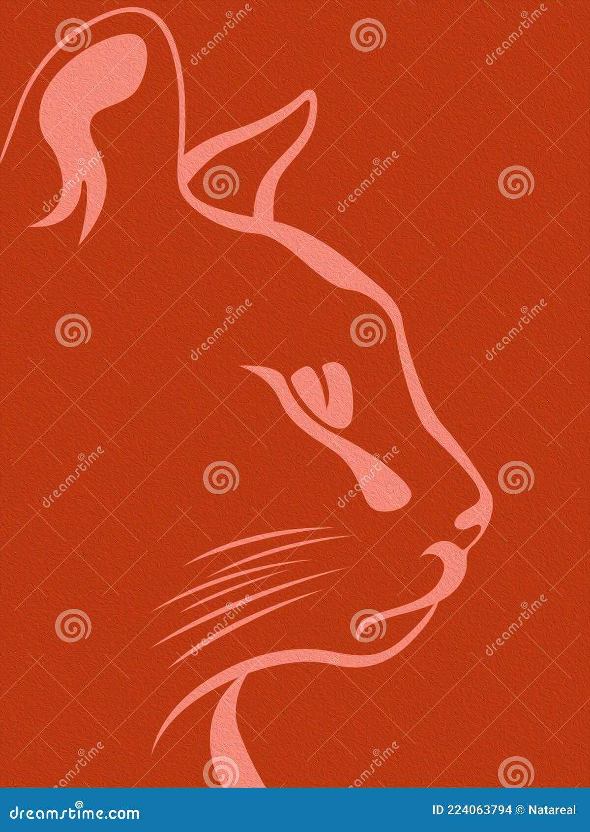 Stencil of a cat`s muzzle stock illustration. Illustration of mammal ...
