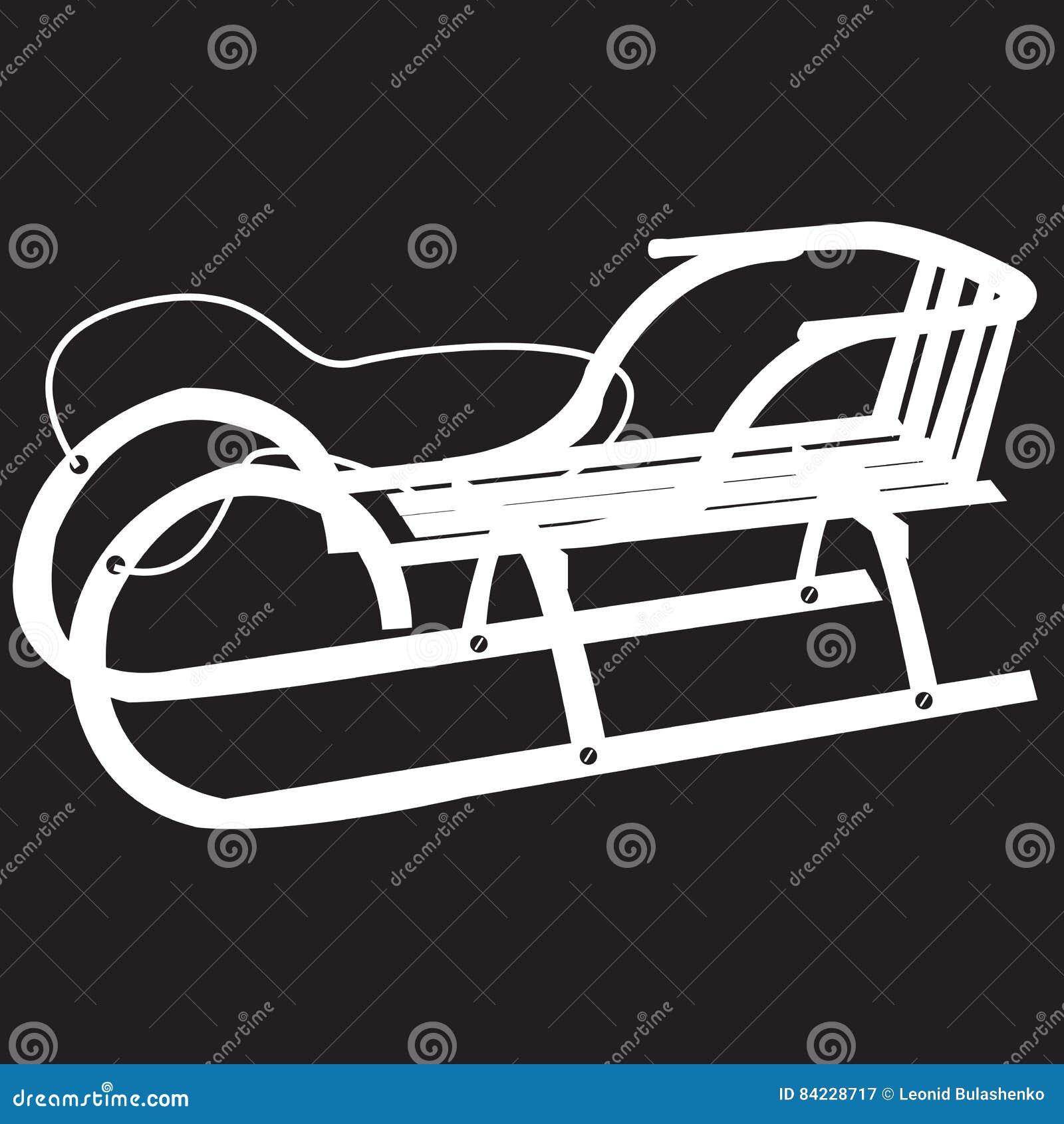 Stencil classic sledge stock vector. Illustration of carriage - 84228717
