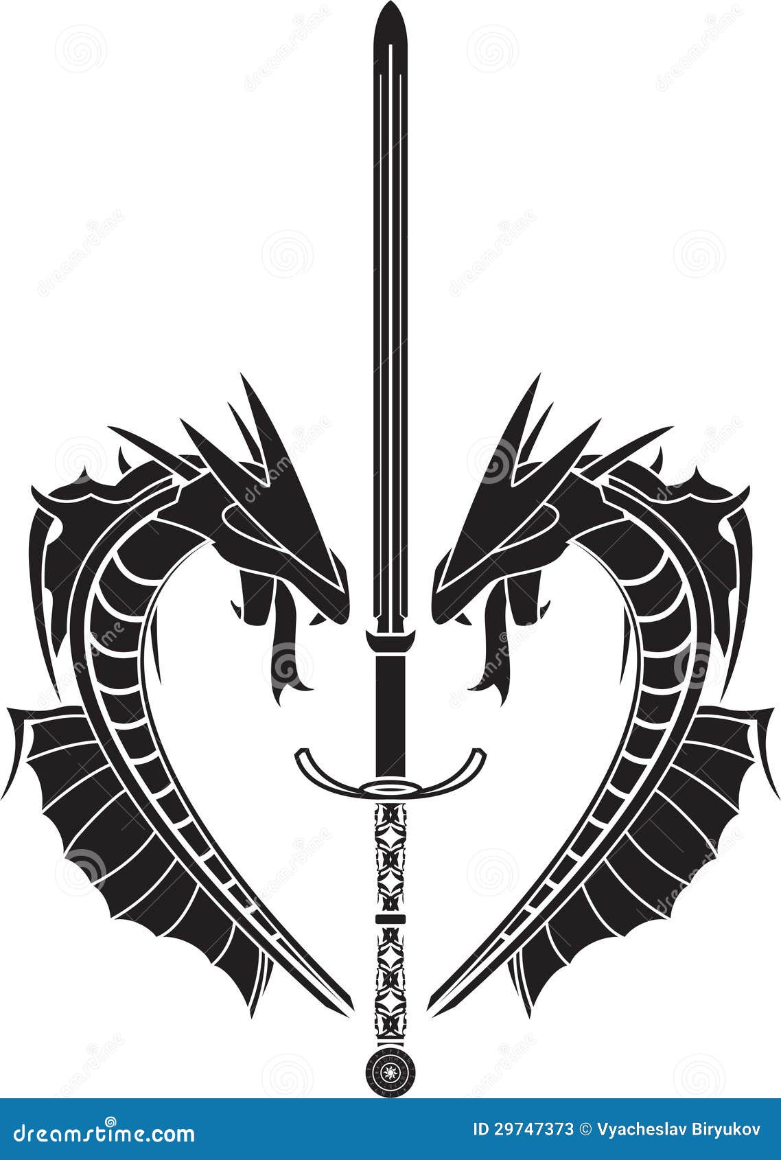 Medieval Sword, Royal Crown, Dagger And Rose Flower Black And White ...