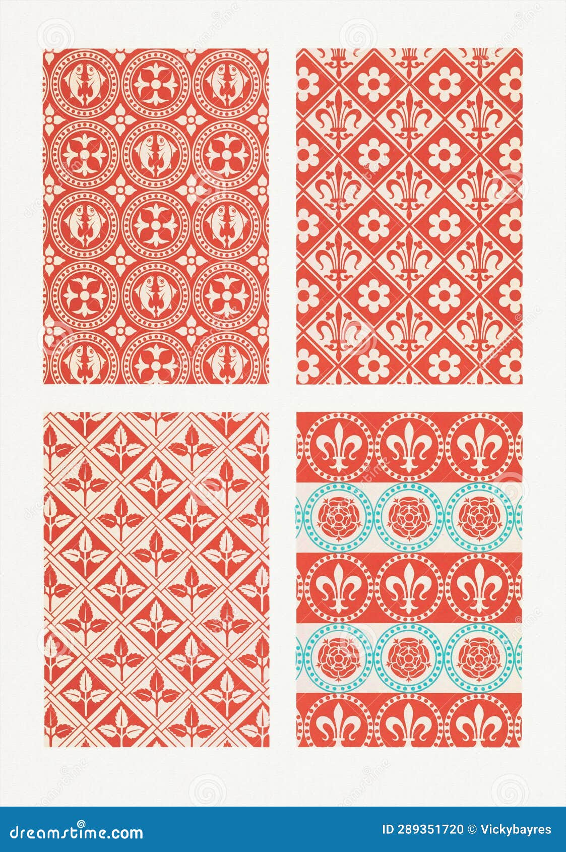 Stencil Floral Art Backgrounds Inspired by Medieval Designs Stock ...