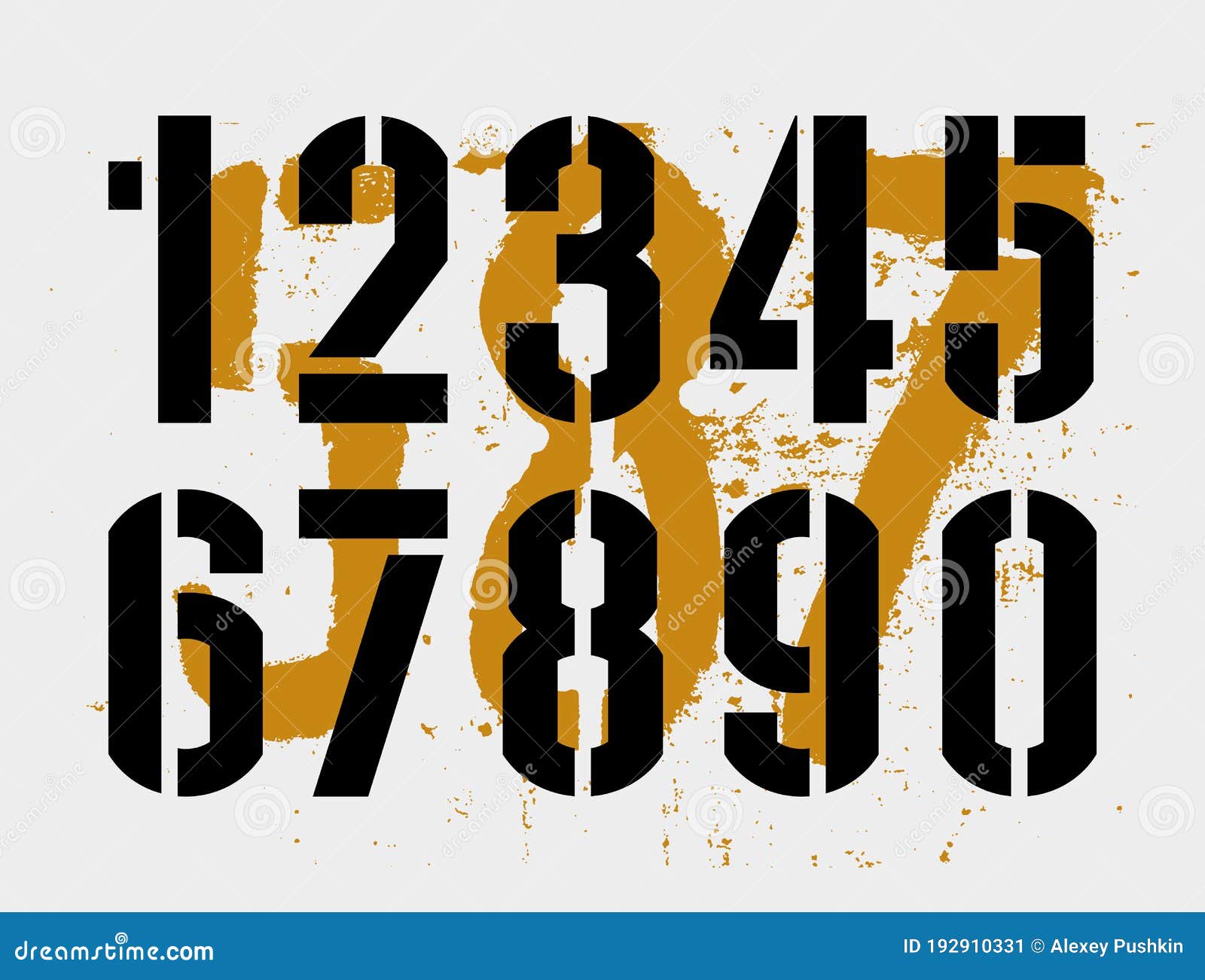 Car Plate Numbers Ney York. American Yellow Vehicle Licence. Isolated ...