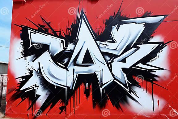 Stencil Graffiti Sharp Clean Lines As If Sprayed through a Stenc Stock ...