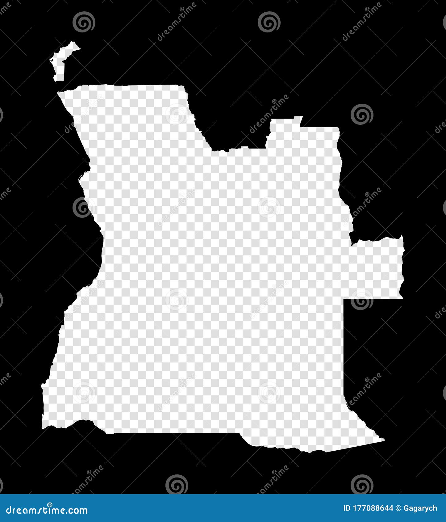 Stencil map of Angola. stock vector. Illustration of icon - 177088644