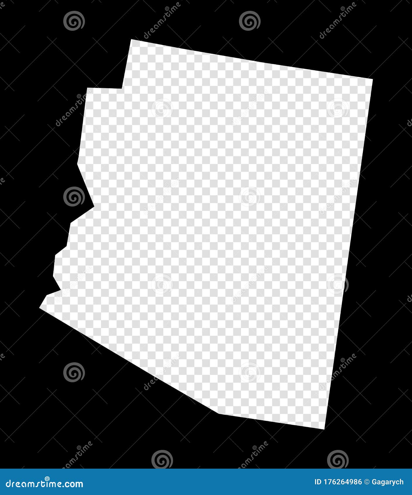 Stencil map of Arizona. stock vector. Illustration of concept - 176264986
