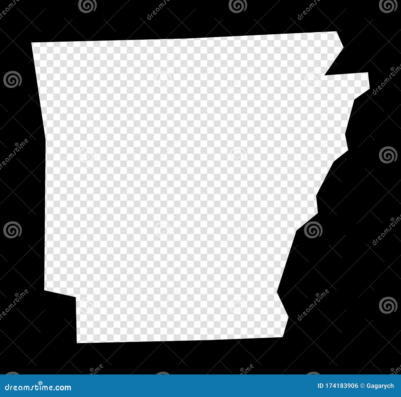 Stencil map of Arkansas. stock vector. Illustration of attractive ...