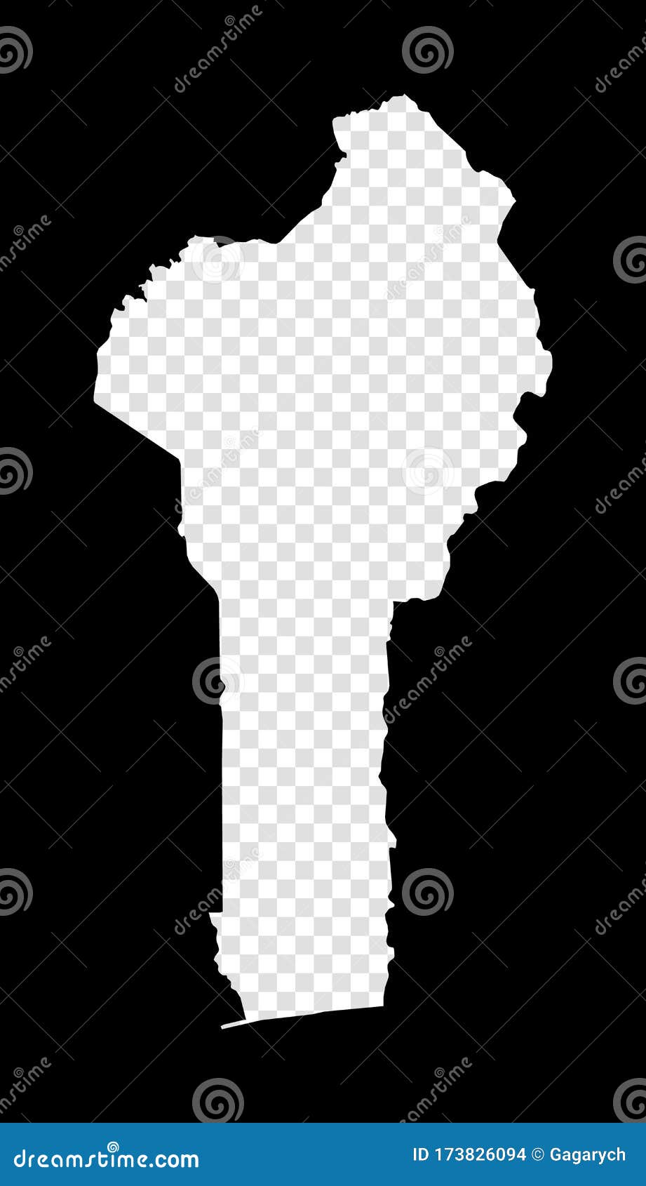 Stencil map of Benin. stock vector. Illustration of design - 173826094
