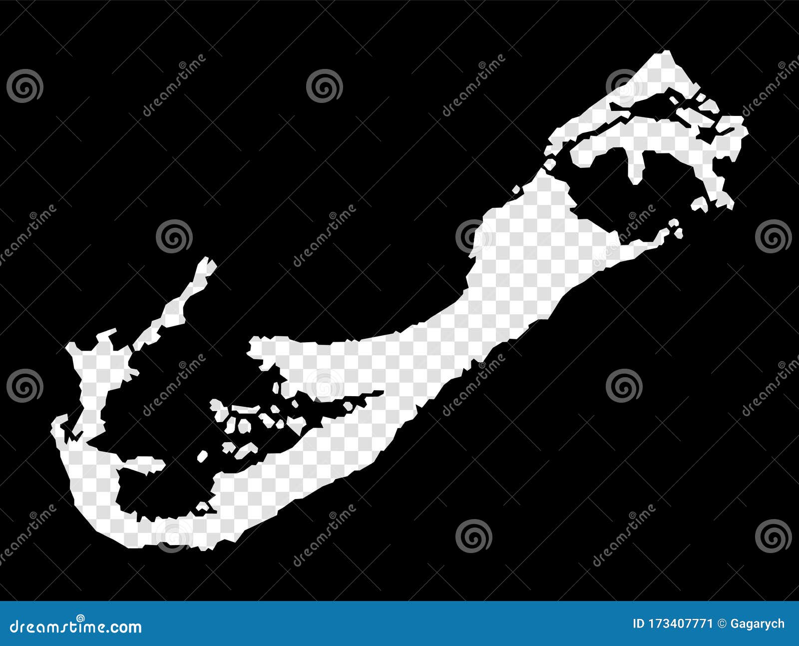 Stencil map of Bermuda. stock vector. Illustration of frame - 173407771