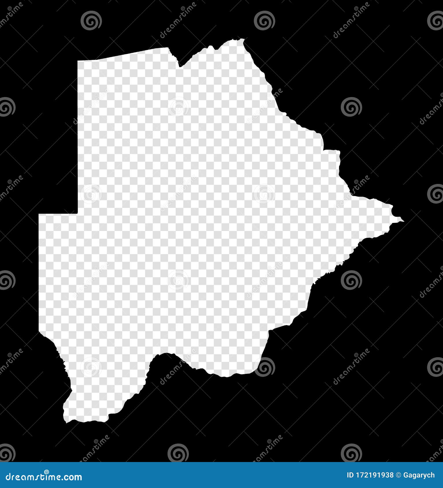 Stencil map of Botswana. stock vector. Illustration of shape - 172191938