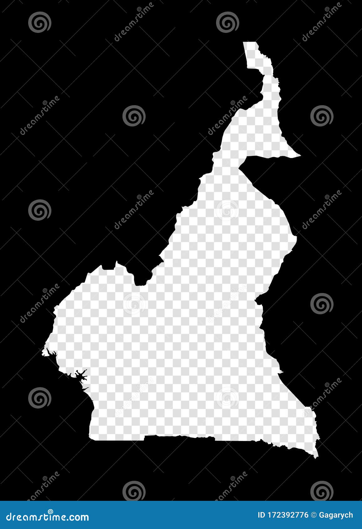 Stencil map of Cameroon. stock vector. Illustration of location - 172392776