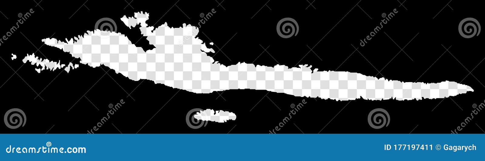 Stencil Map Of Hvar & Dalmatian Islands. Cartoon Vector | CartoonDealer ...