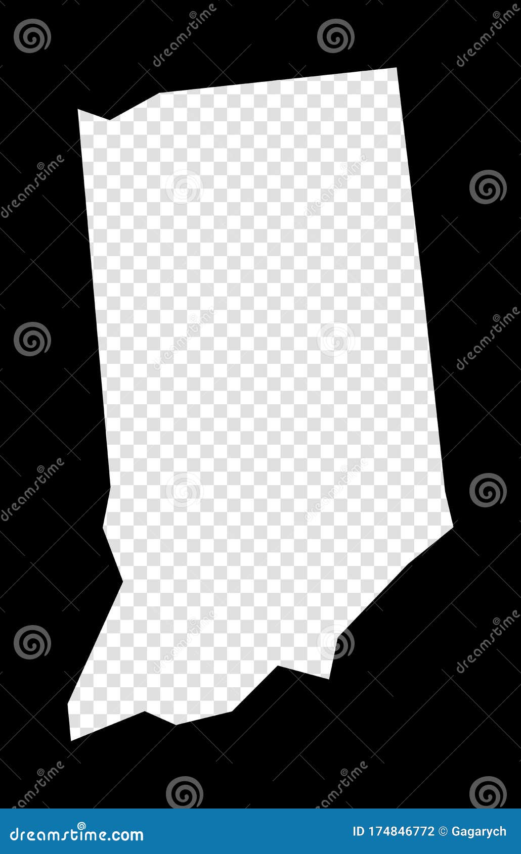 Stencil map of Indiana. stock vector. Illustration of design - 174846772