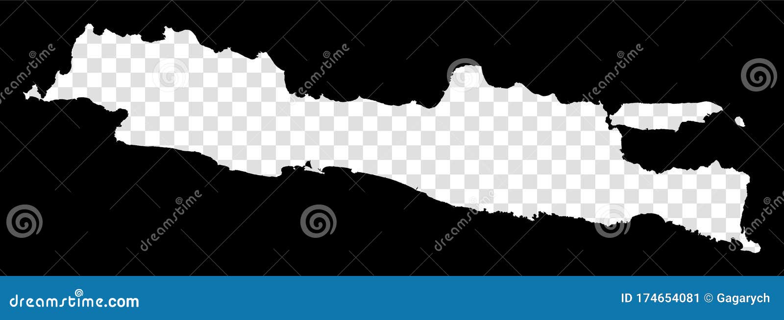 Stencil Map of Java. Simple and Minimal. Stock Vector - Illustration of ...