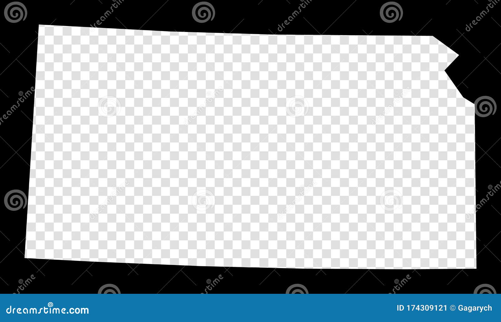 Stencil map of Kansas. stock vector. Illustration of border - 174309121