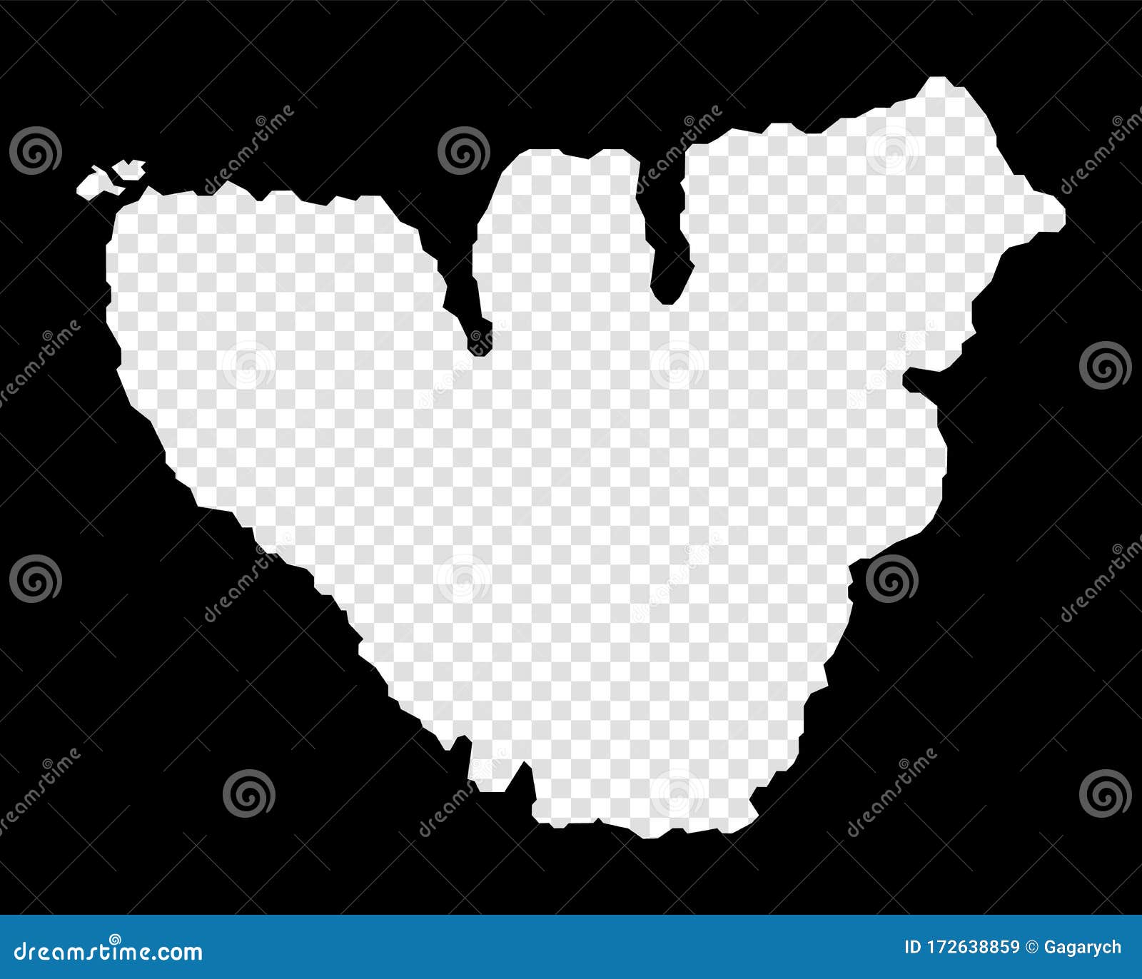 Stencil map of Moorea. stock vector. Illustration of flat - 172638859