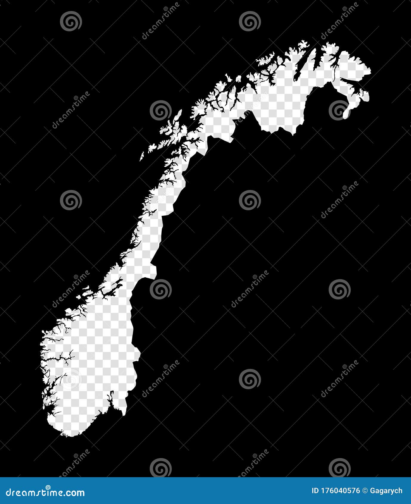 Stencil map of Norway. stock vector. Illustration of destination ...