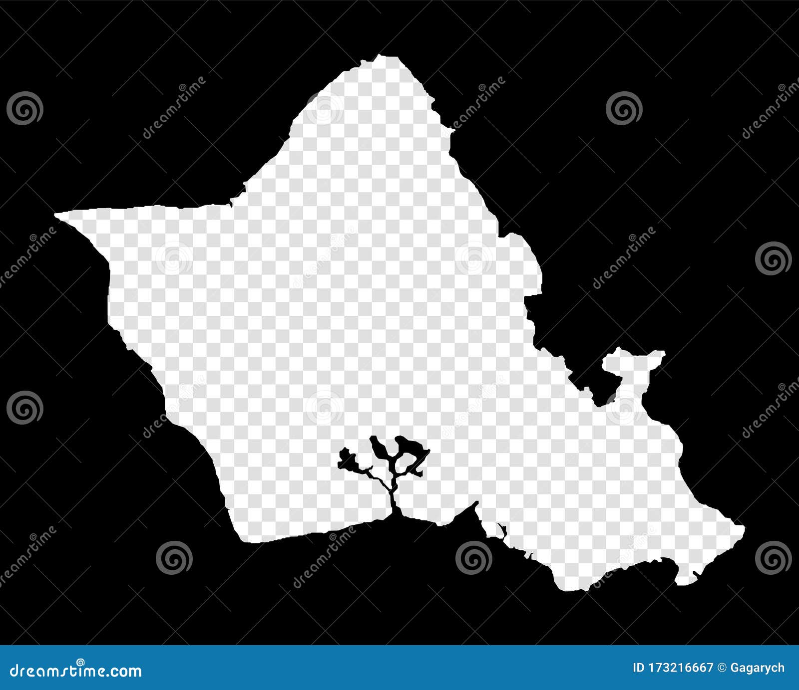 Stencil Map of Oahu. Simple and Minimal. Stock Vector - Illustration of ...