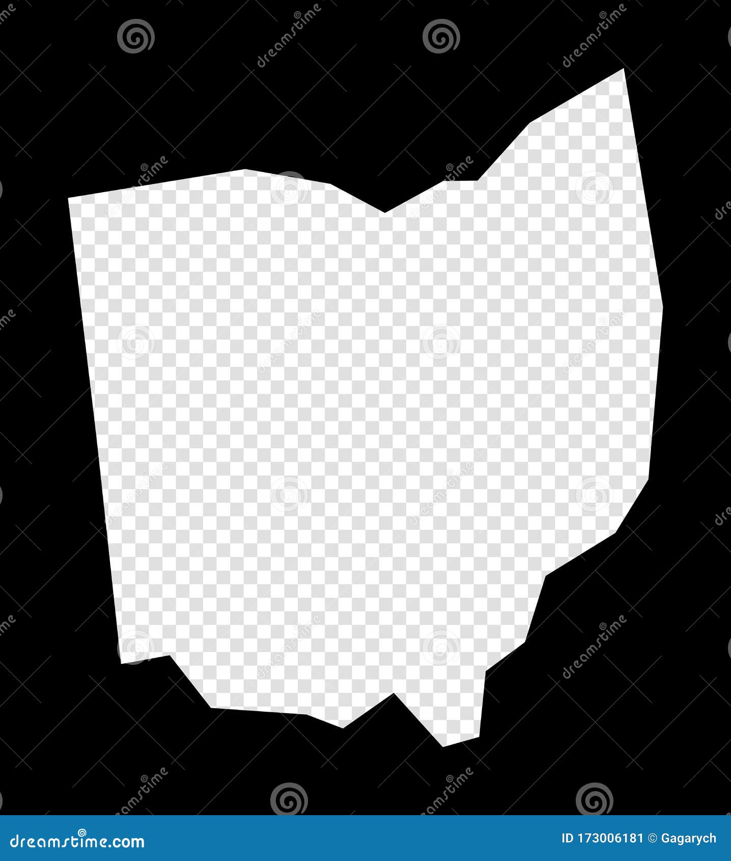 Stencil Map of Ohio. Simple and Minimal. Stock Vector - Illustration of ...