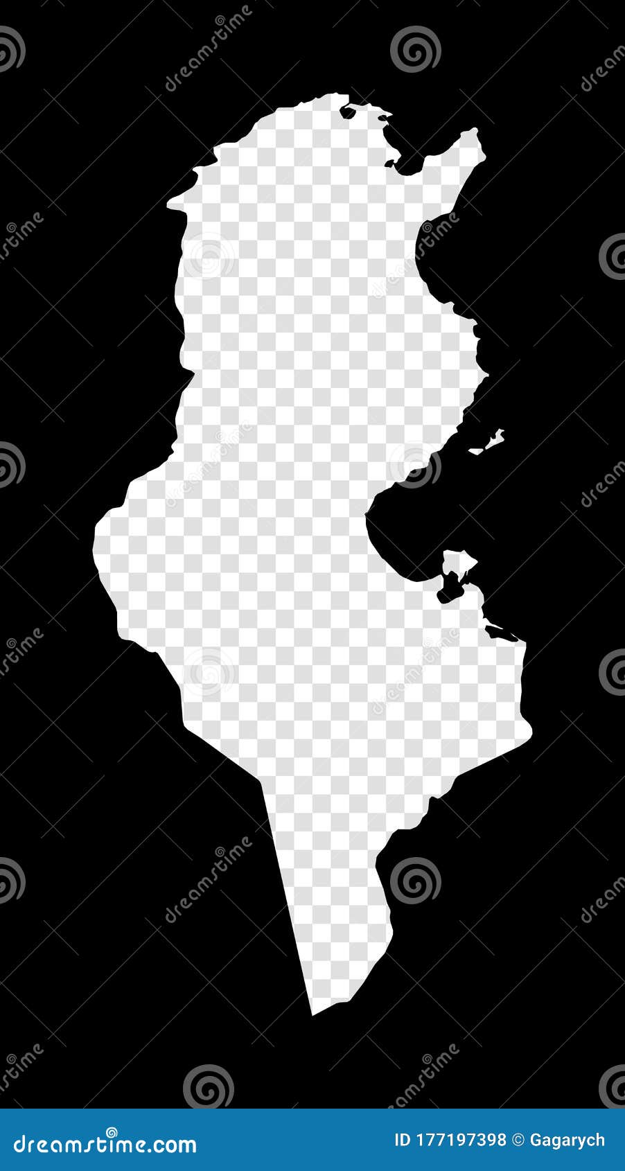Stencil map of Tunisia. stock vector. Illustration of republican ...