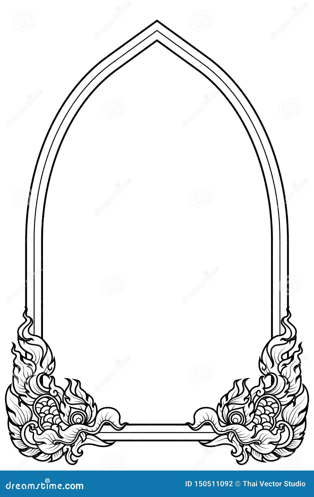 Stencil Pentagon Window Arch Traditional Stock Illustration ...