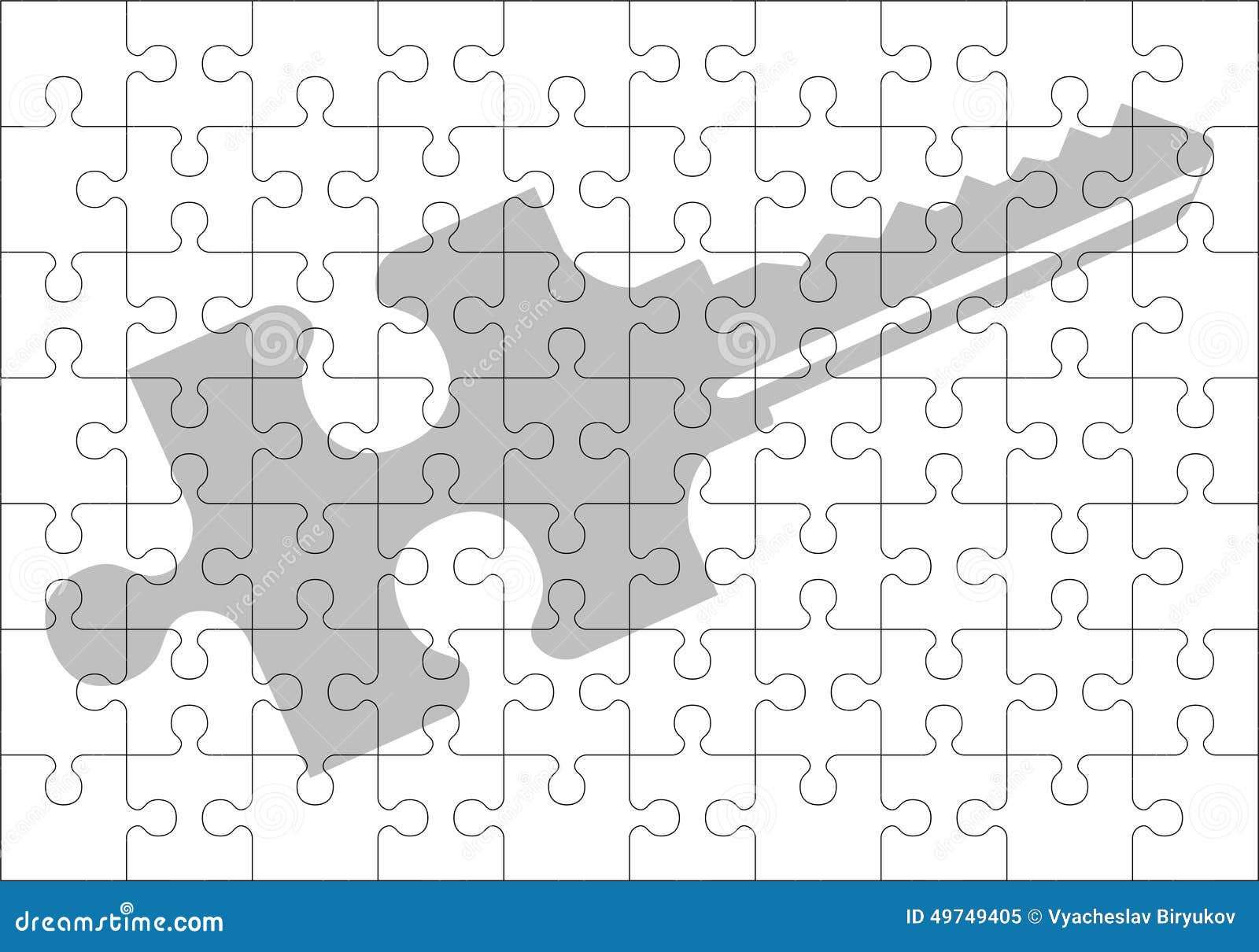 Stencil of puzzle key stock vector. Illustration of aspirations - 49749405